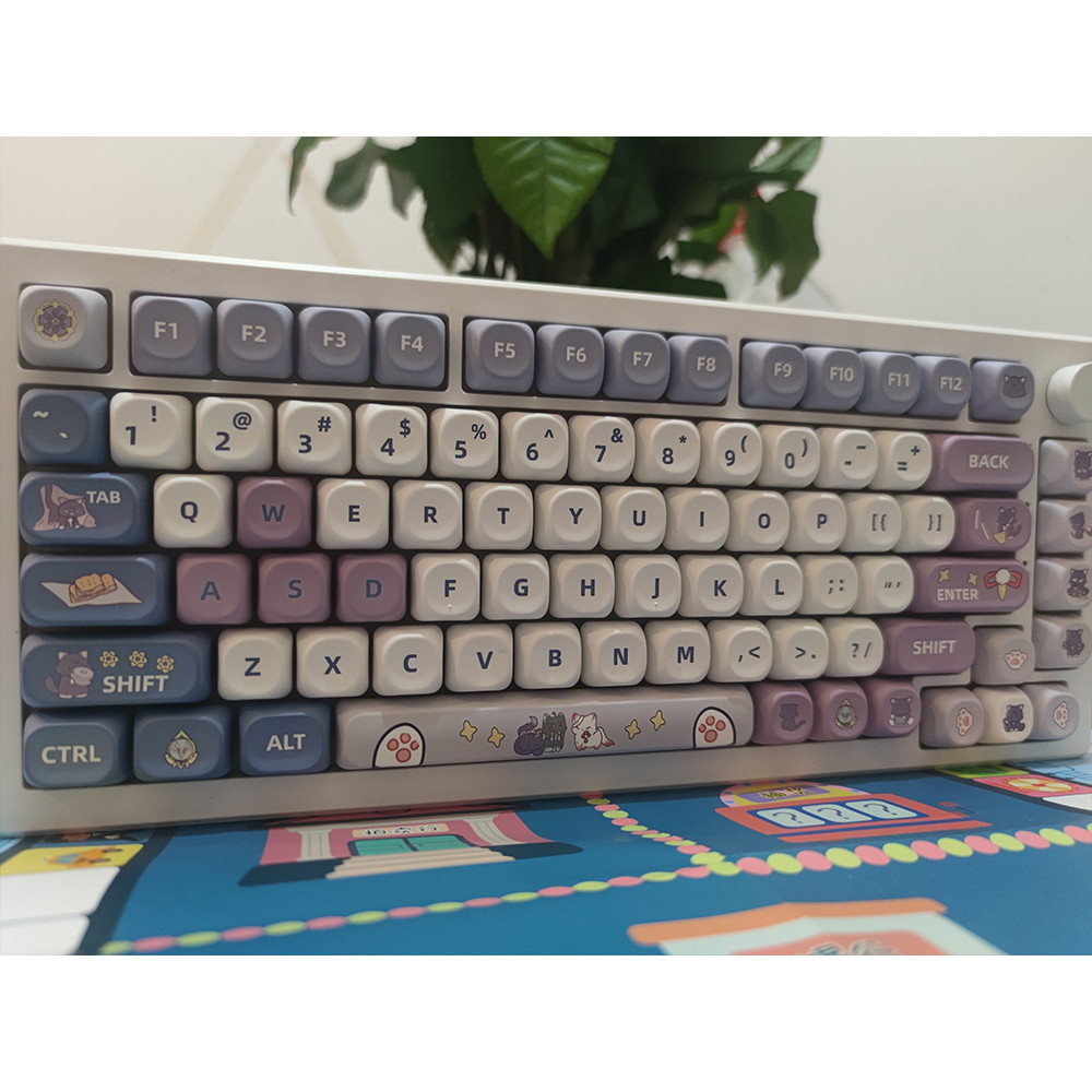 135 Keys Genshin Impact Original Wanderer Meow Keycaps MOA Profile Five ...