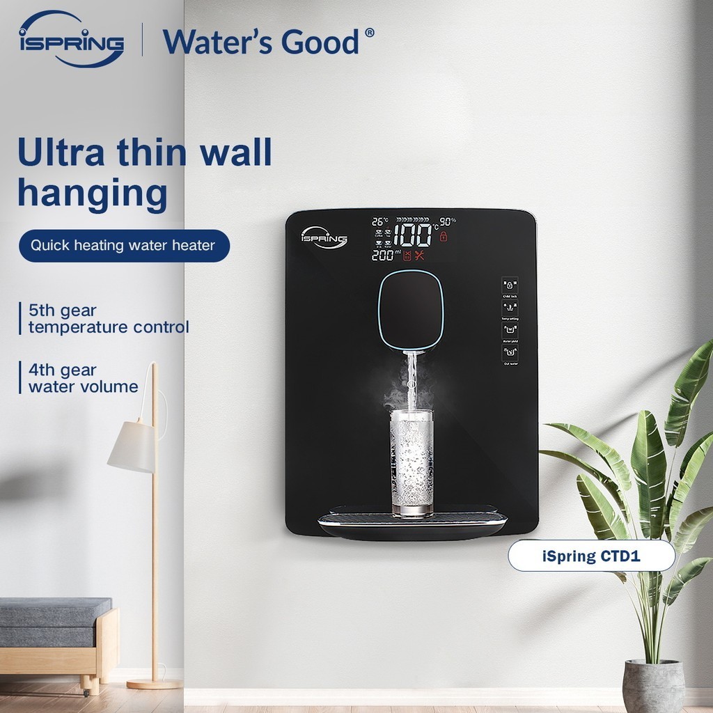 iSpring CTD-1 Instant hot and cold water dispenser Wall Mounted Water ...