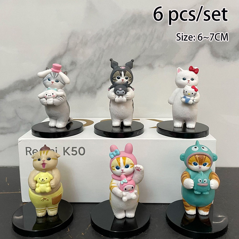 Kitty Capsule Toys Mofusand Sanrio Characters Narikiri Figure Cute ...