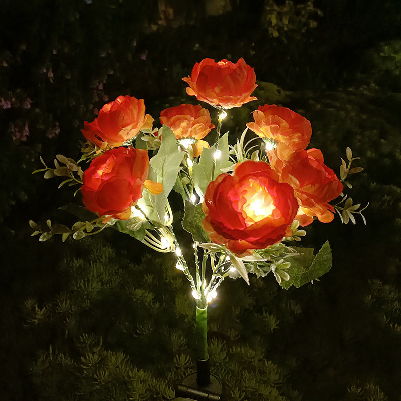 7 Heads Peony Solar Garden Lights Solar Flower Lights LED Solar Light ...