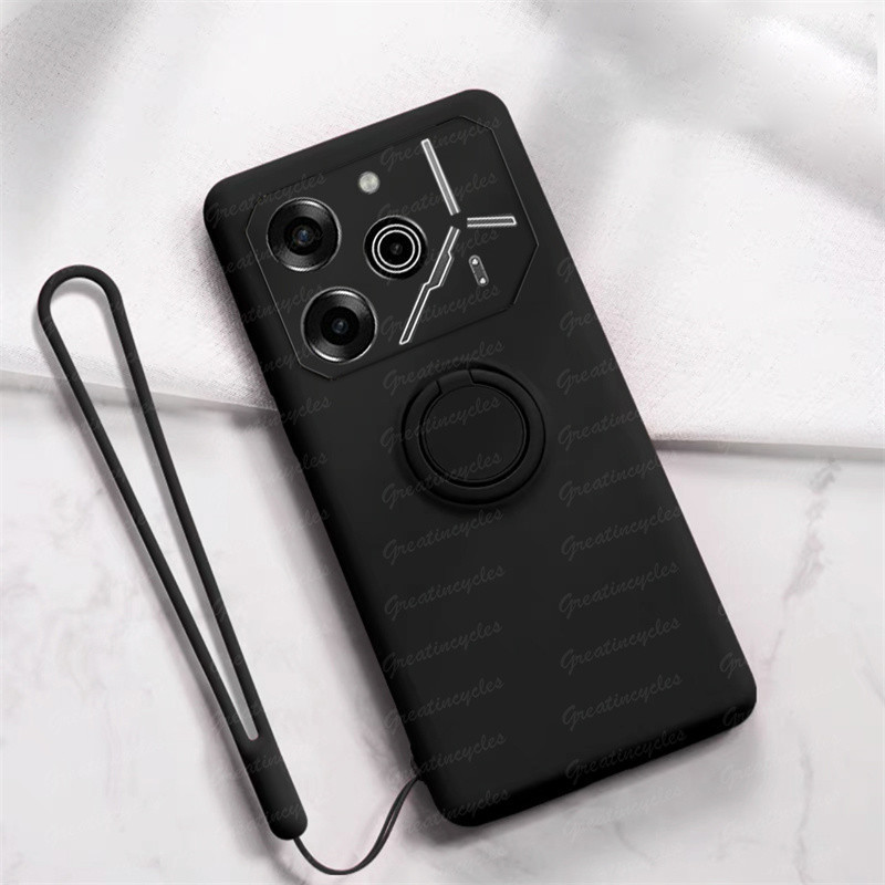 Tecno Pova 6 5G Li7 / Pova 6 Pro Li9 Case Metal Magnetic Phone Holder Soft TPU Phone Cover With ...