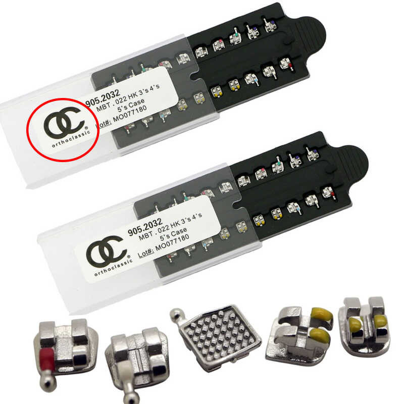 100Pcs/5Box Orthoclassic Dental Metal Brackets MIM Roth/Mbt 022 018 ...