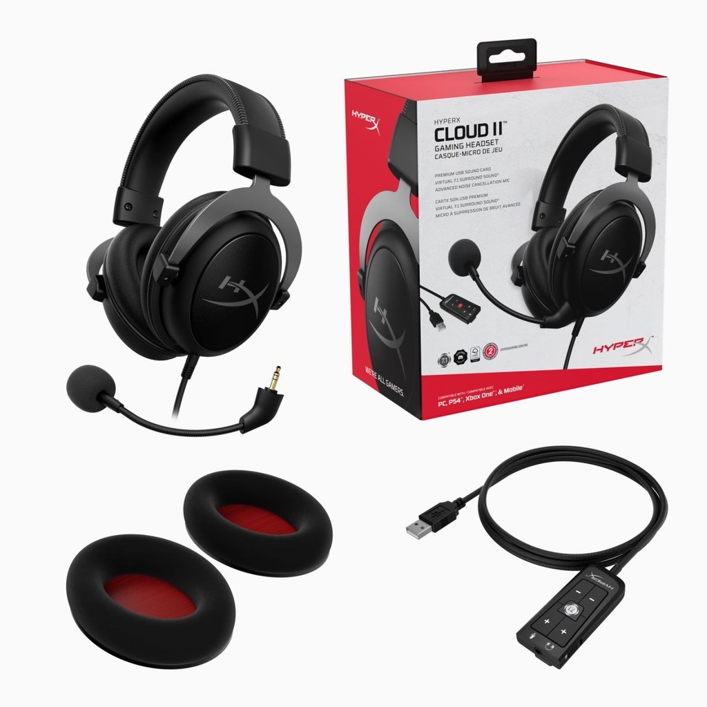 Hyperx-Cloud 2 4p5m0aa Red Wire Gaming Headset Bluetooth Headset Gaming ...