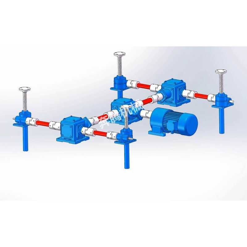 SWL screw lifting platform 2 sets 4 linkage hand-operated electric ...