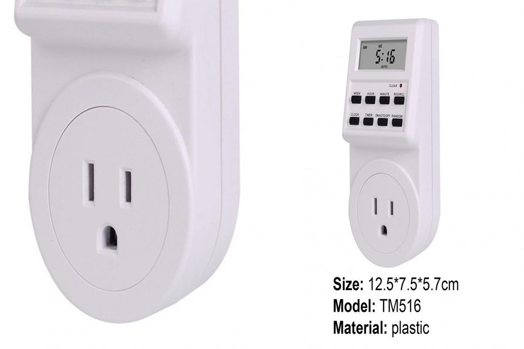 TM516 Weekly Cycle Programmable Timer Switch Wall Plug-in Digital Display Timer Outlet Socket ...