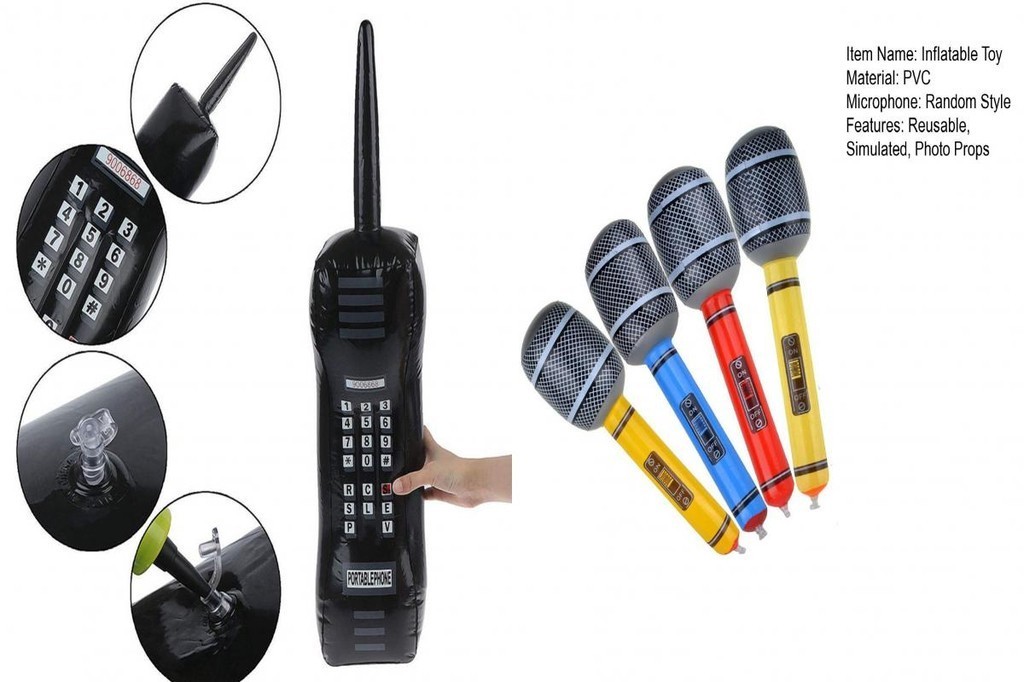 YX Reusable Inflatable Toy Foldable Inflatable Radio Toy Retro Portable ...
