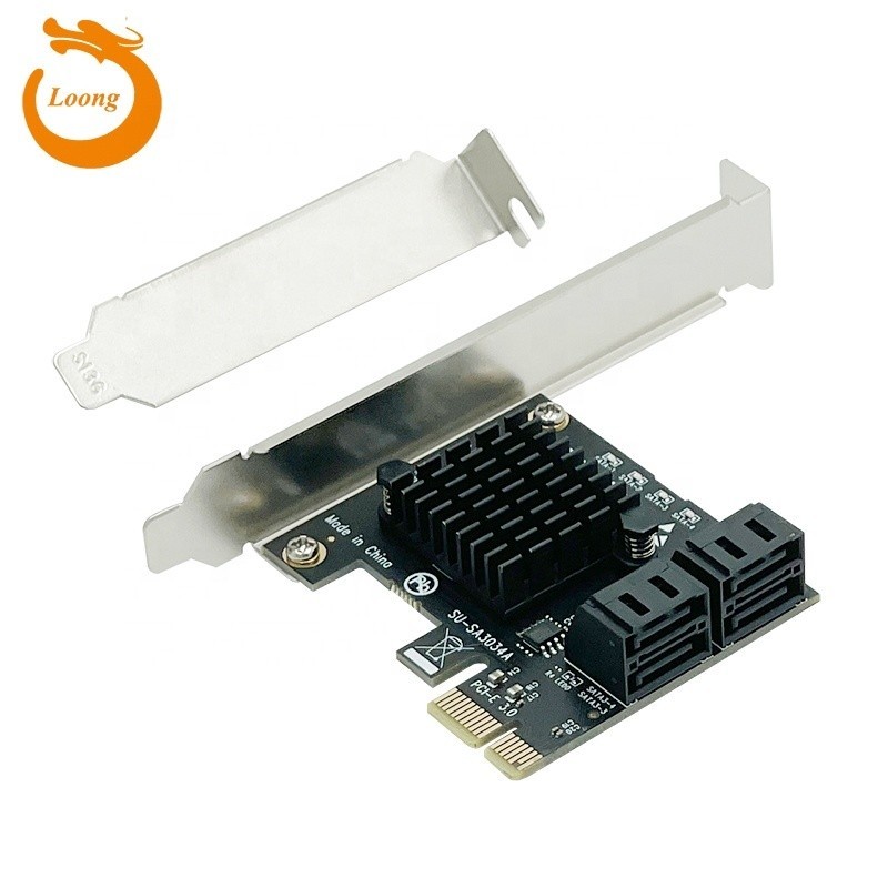 Zhenloong Expansion Card Pcie-X1 4 Port Expander SATA 3.0 Adapter ...