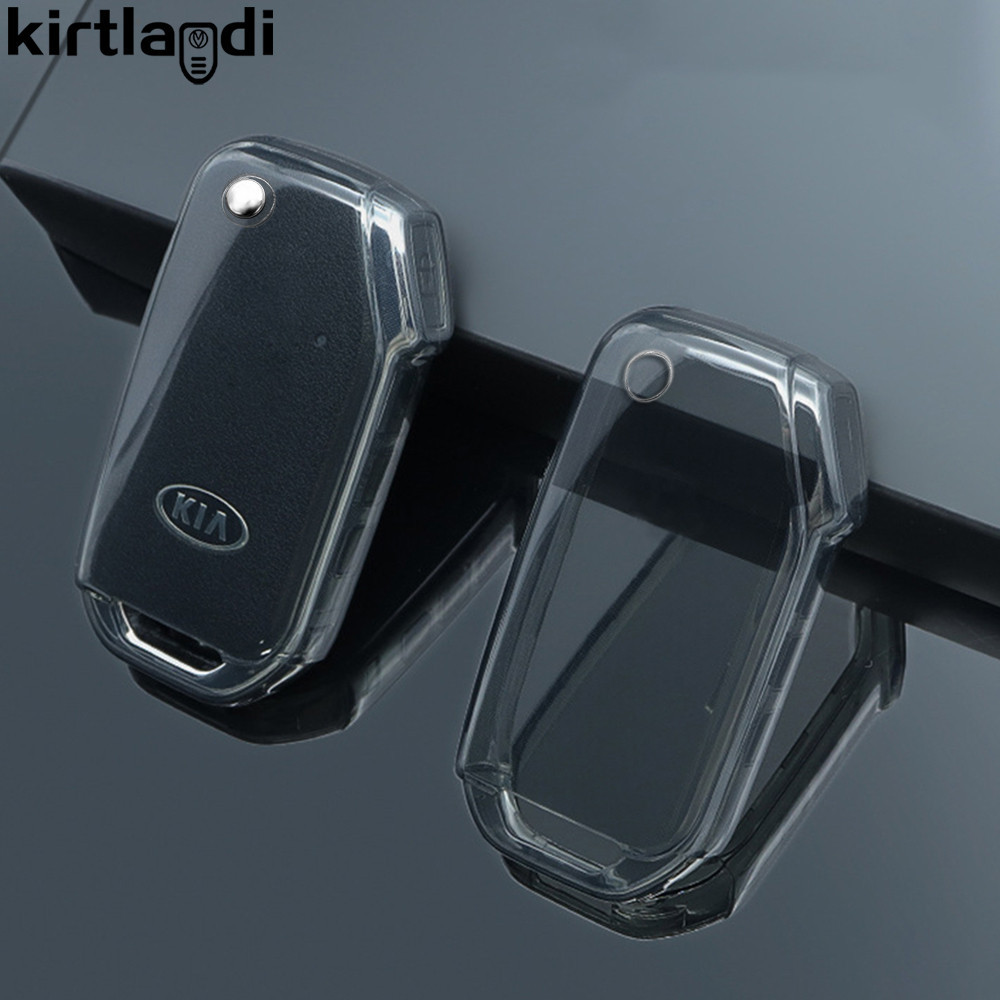 Transparent TPU Flip Folding Remote Key Case For Kia Ceed Proceed ...
