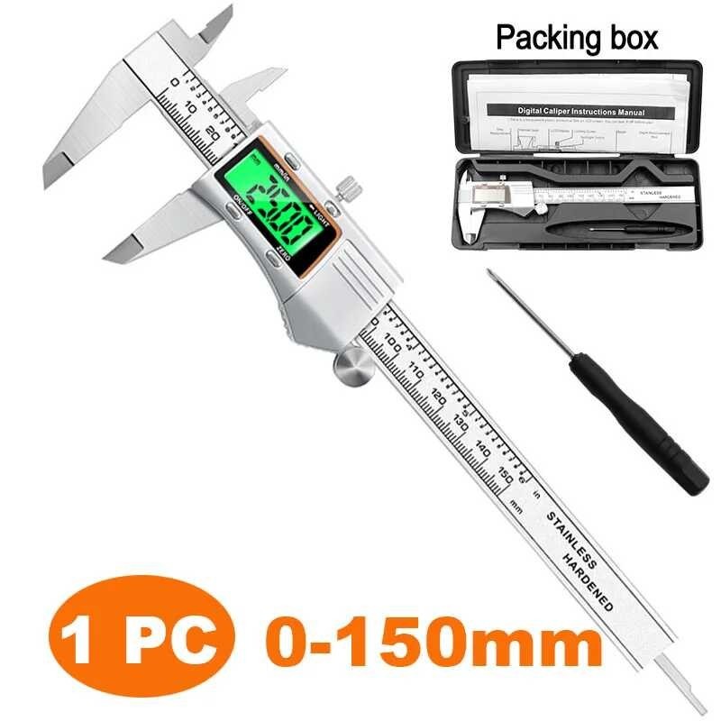 0-150mm Digital Vernier Caliper Stainless Shell Digital Caliper ...