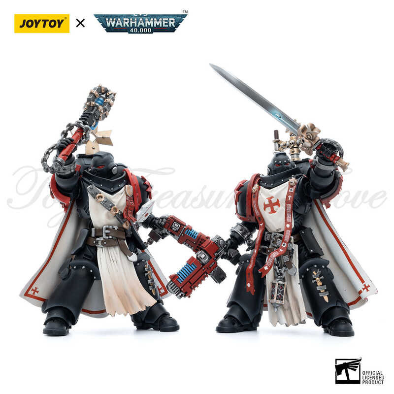 JOYTOY 40K Action Figure Black Templar Sword Brothers Dragen Lombast ...
