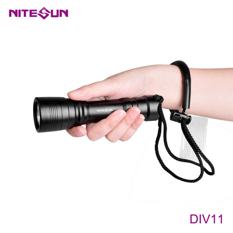 NITESUN DIV11 Diving Flashlight 6500K Max 1050 Lumen Beam Throw 250 ...