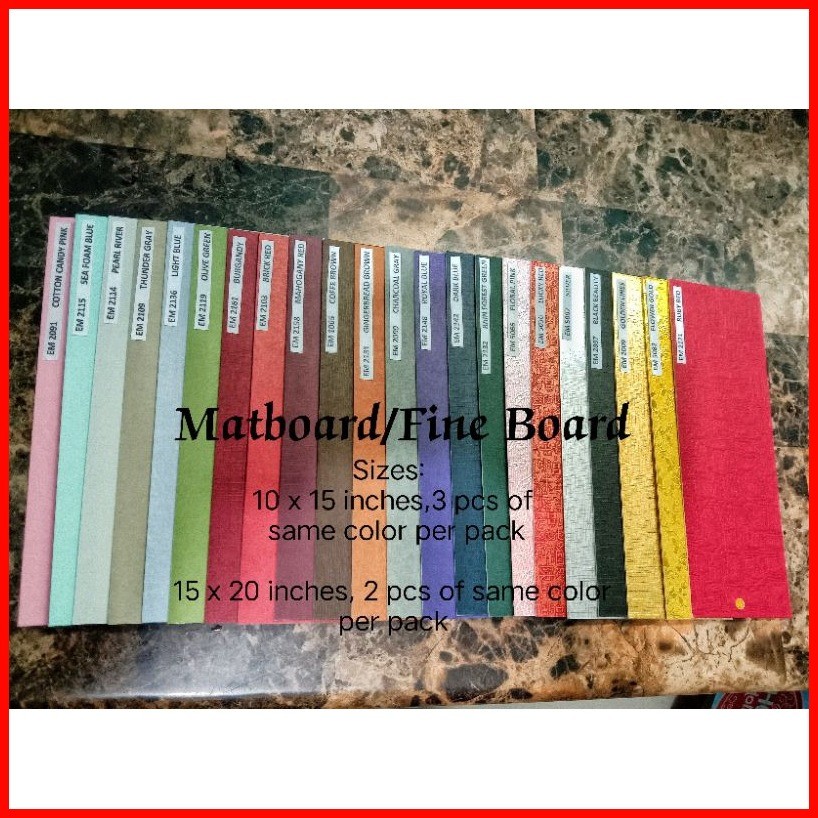 Matboard / Fine Board, (1.2 thickness) | Shopee Philippines