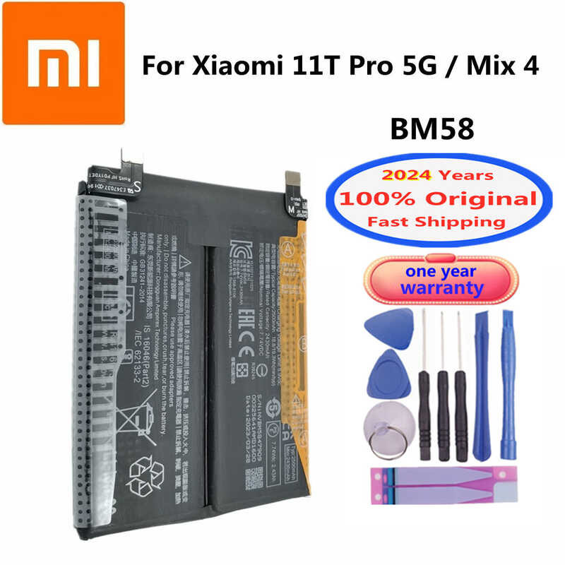 2024 Years Xiao mi BM58 Original Battery For Xiaomi 11T Pro 5G Mix 4 ...