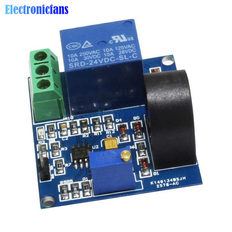 Dc 5v 12v 24v Relays Ac Current Detection Sensor Module 5a Overcurrent Protection Switch Sensor