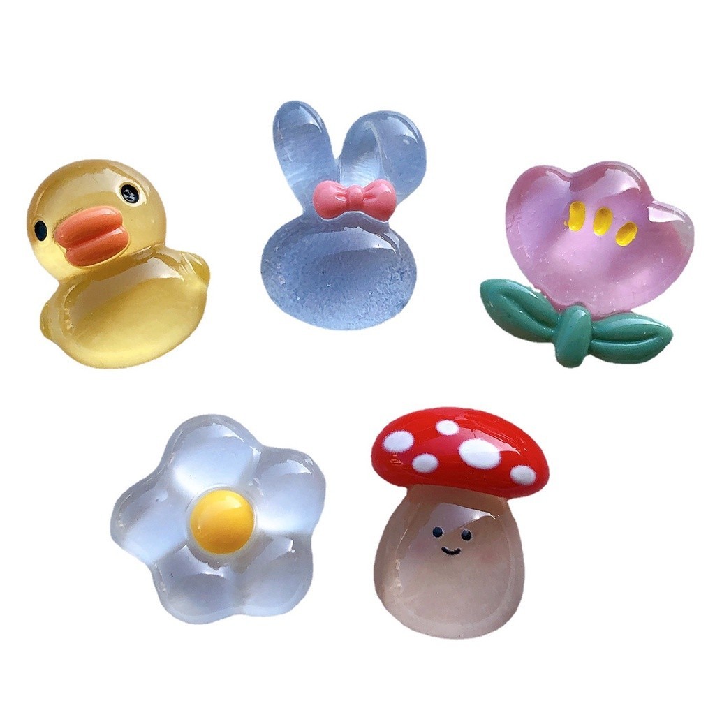 Cute Rabbit Duck jibits Charms for croc Tulip Flower Jibits Charm Pin ...