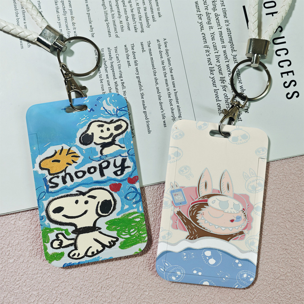 Snoopy Labubu ID Card Acrylic Card Holder Stundet School ID Work ID ...