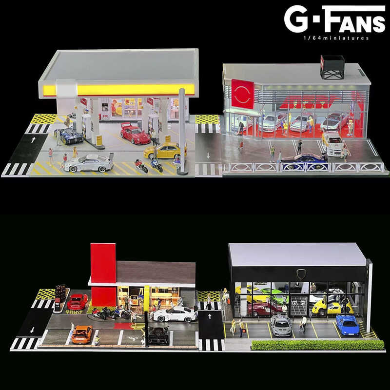 Gfans NEW 1:64 Scale Ama Car Garage Model Parking Lot For Display Gifts ...