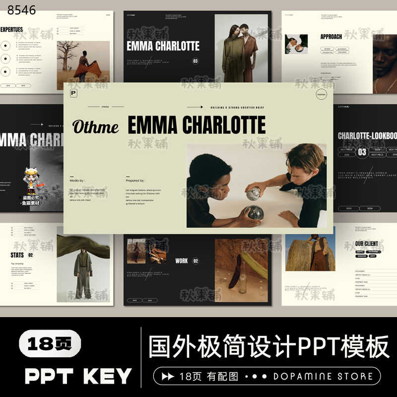 Minimalist Design PPT Portfolio Template Magazine Senior Designer Art ...