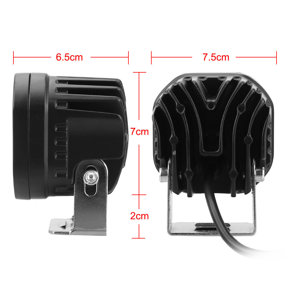 (1 Pair) Square Spotlight Motorcycle Driving Lights 12v 24V 3 Inch Led ...