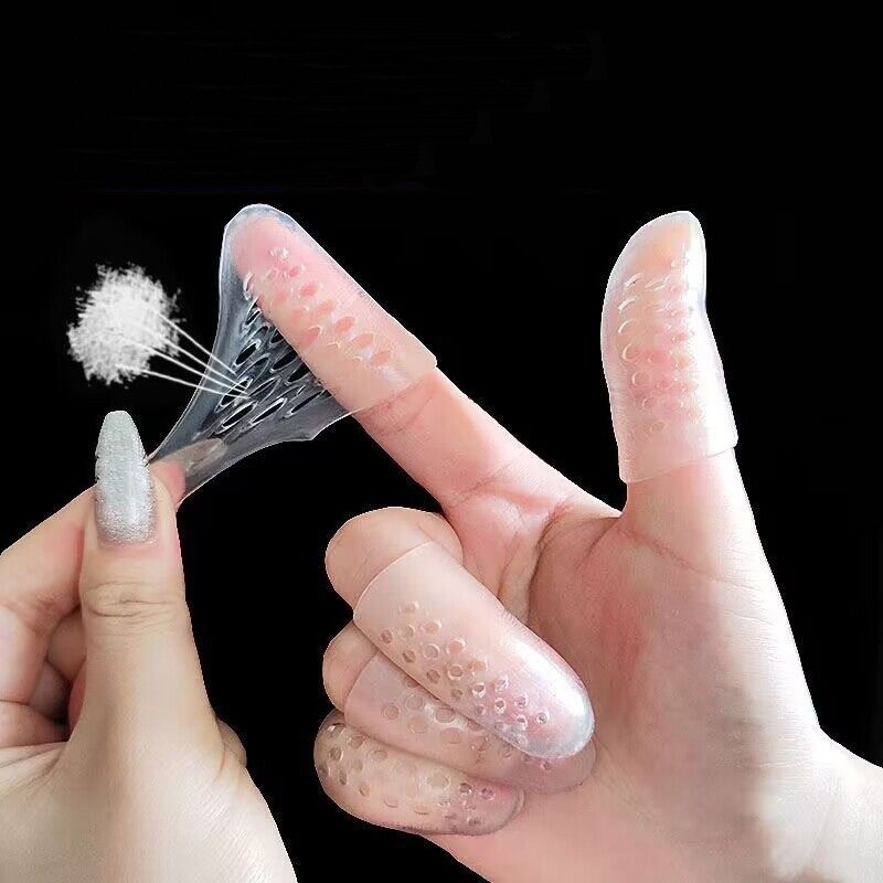 5Pcs Finger Silicone Protective Sleeve - Soft Breathable Finger Caps ...