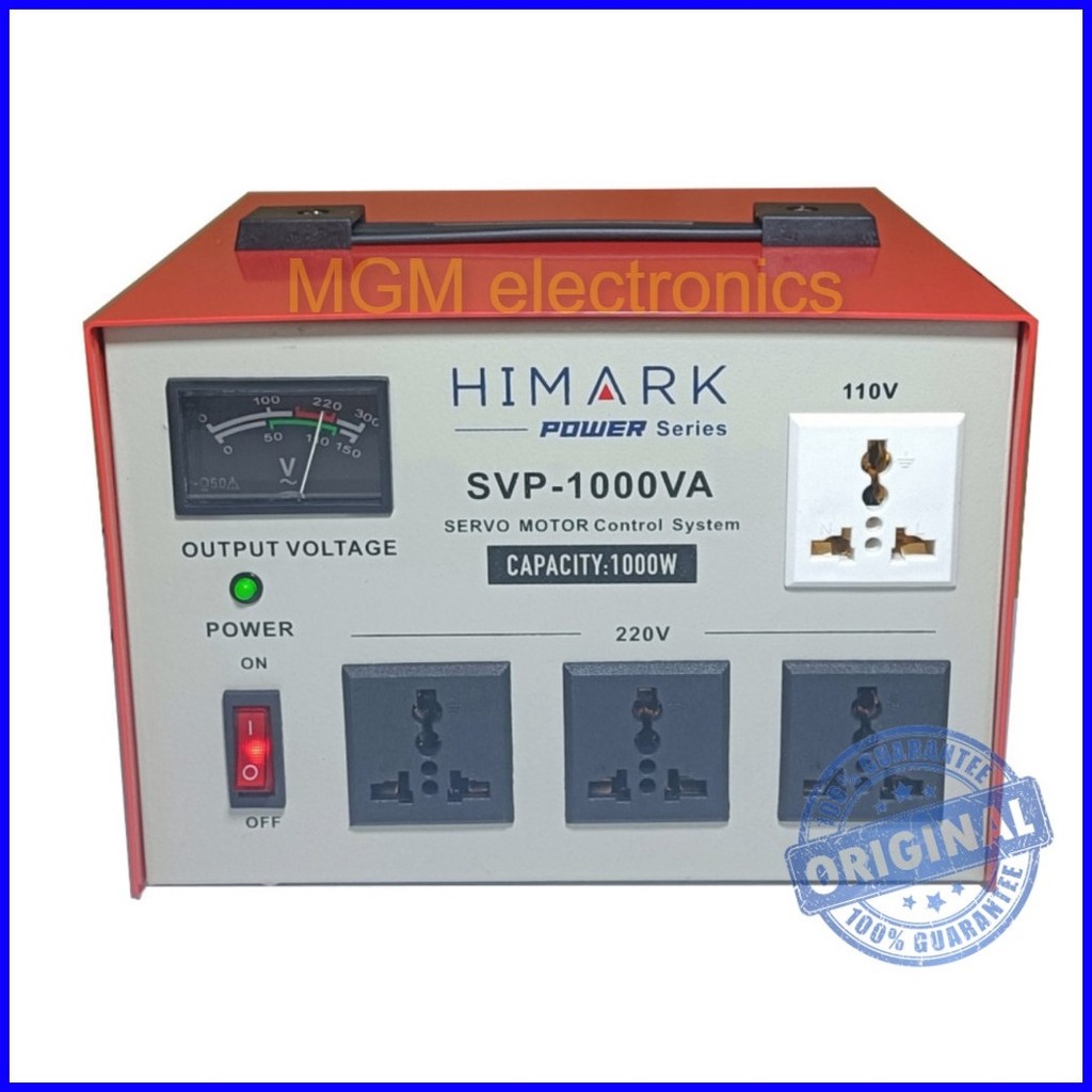 HIMARK SVP-1000VA Servo Motor Type 100% EFFICIENCY Automatic Voltage ...