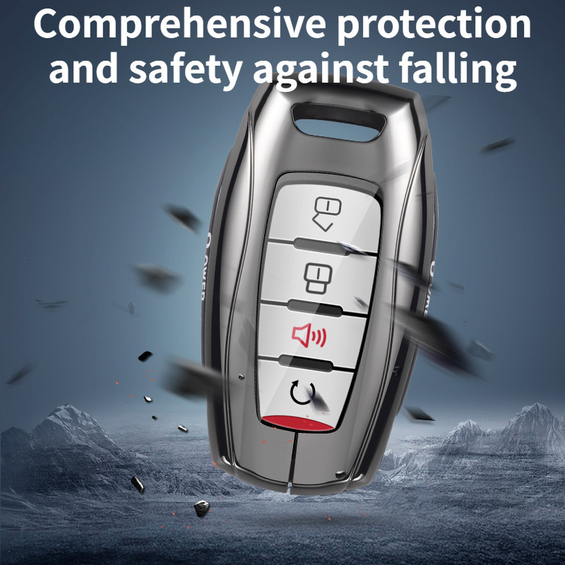 Zinc Alloy Car Key Case Smart Remote Control Protect Cover Fit for ...