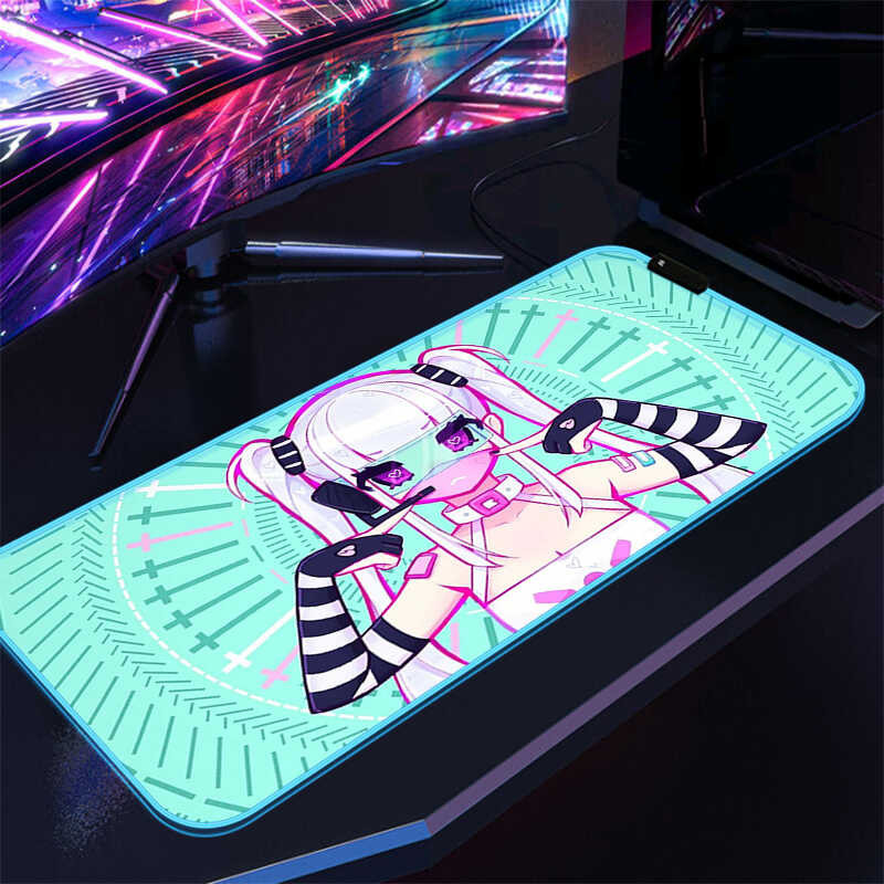Backlit Desk Mat RGB Mousepad Xxl Gaming Mouse Pad LED Geoxor Moneko Pc ...