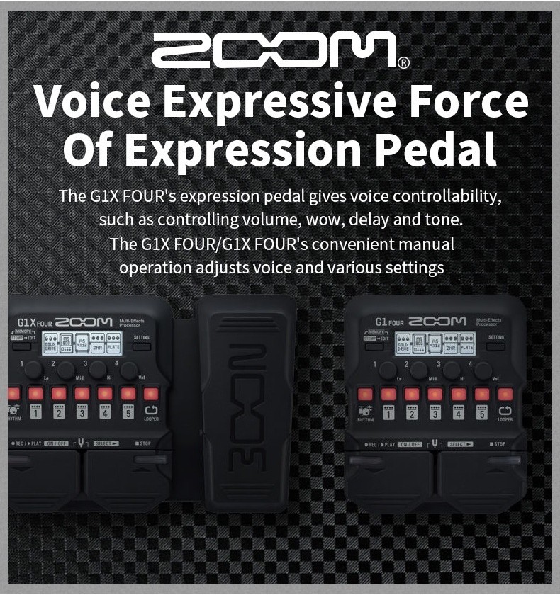 ZOOM G1X Four Pedal Guitar Multi-effects Processor With 70 Effects 50 ...