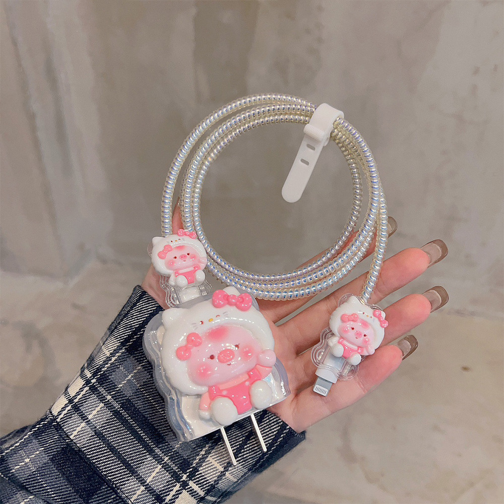Cartoon Sanrio Kuromi Cable Protector for IPhone/iPad 20W Charger Case ...