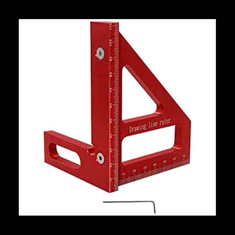 3D Multi-Angle Measuring Ruler 45/90 Degree Aluminum Alloy Drawing Line ...