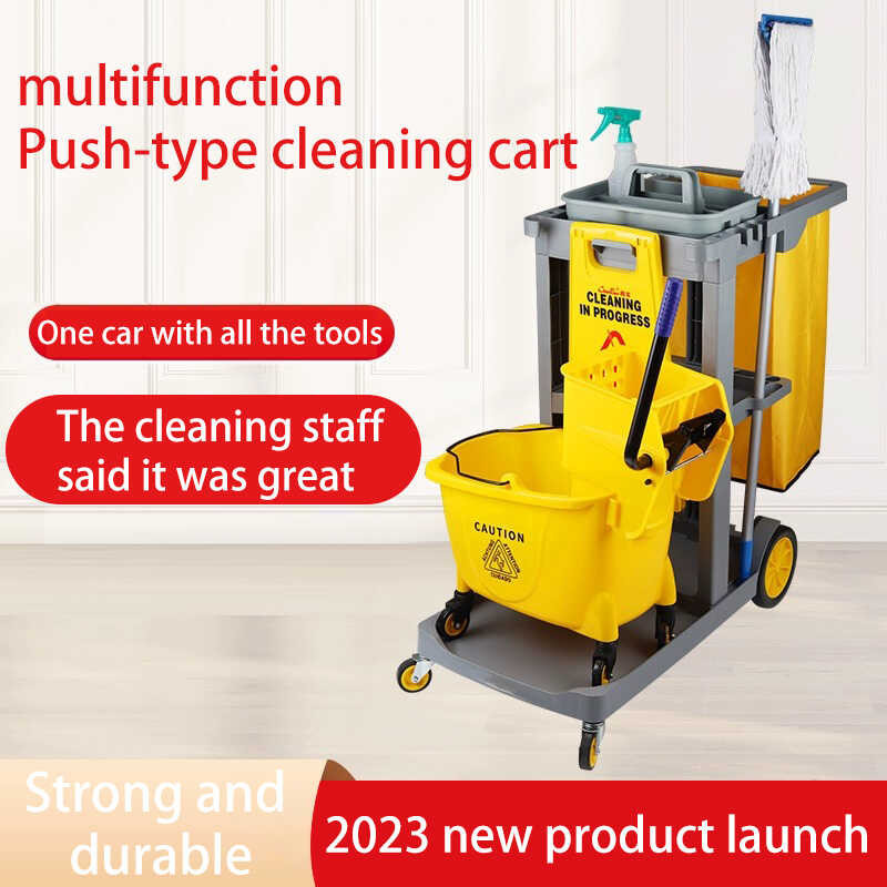 2024 Commercial Housekeeping cart with Waterproof Oxford bag Trolley ...