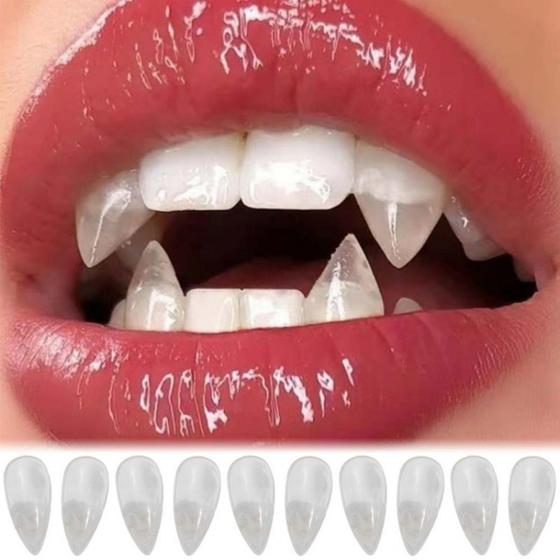 [Top Selection] 1Pair Kids Adults False Tooth / Horror Bloody Party ...