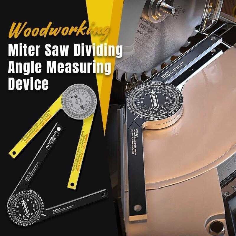 Zezzo® Woodworking Aluminum Miter Protractor 360° Saw Gauge Goniometer ...
