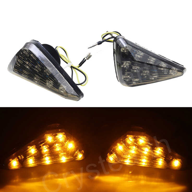 Motorcycle LED Turn Signal Light Triangle Flush Mount Blinker Lamp For Honda Cbr600 F4i Cbr600rr ...