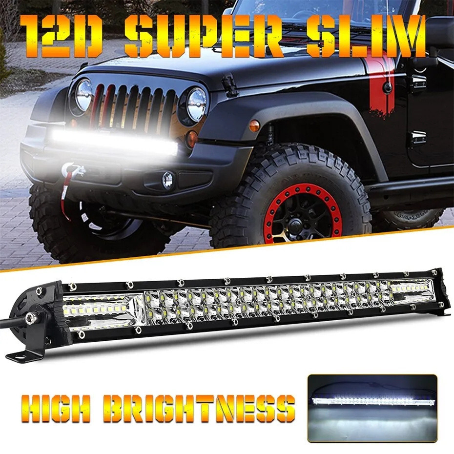 20/14/7inch Car Work Light 12V 24V Universal LED Light Bar Working Lamp ...
