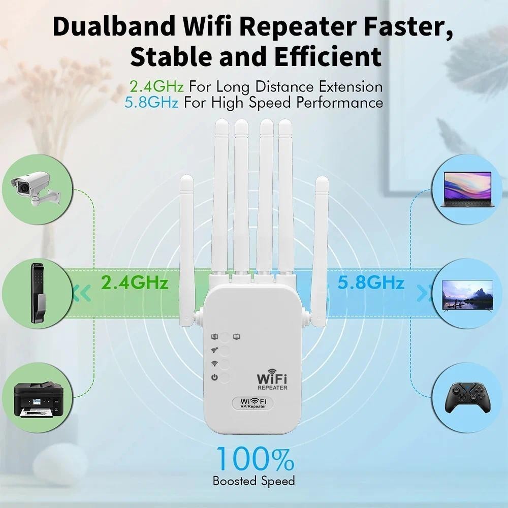 【Local Stock】1200Mbps Wireless Wifi Repeater Multi-specification 6 ...