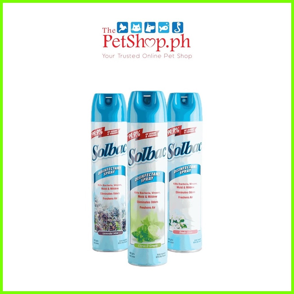 Solbac Disinfectant Spray 400g | Shopee Philippines