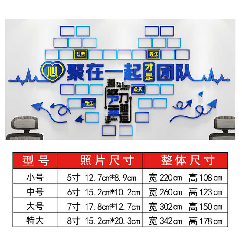 Employee Style Display Team Photo Acrylic 3D Corporate Office Culture ...