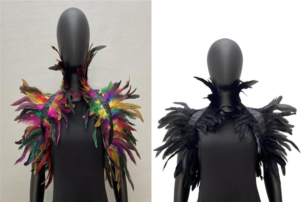 adriaticsea Soft Feather Shawl Cosplay Feather Shrug Shawl Vintage ...