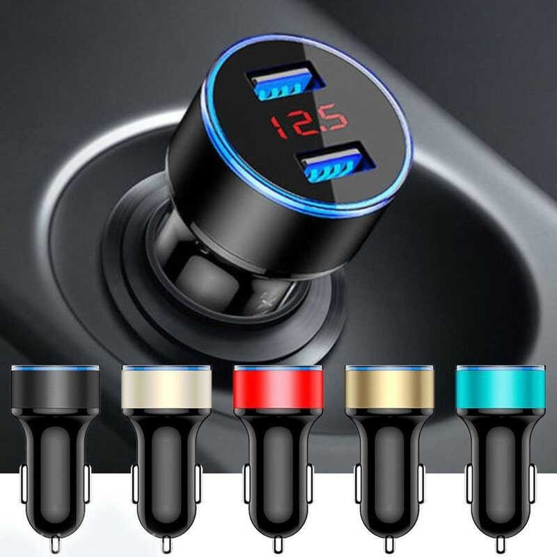 3.1A Car Charger Dalawang USB QC Adapter, Mas Mabilis Na LED Voltmeter ...
