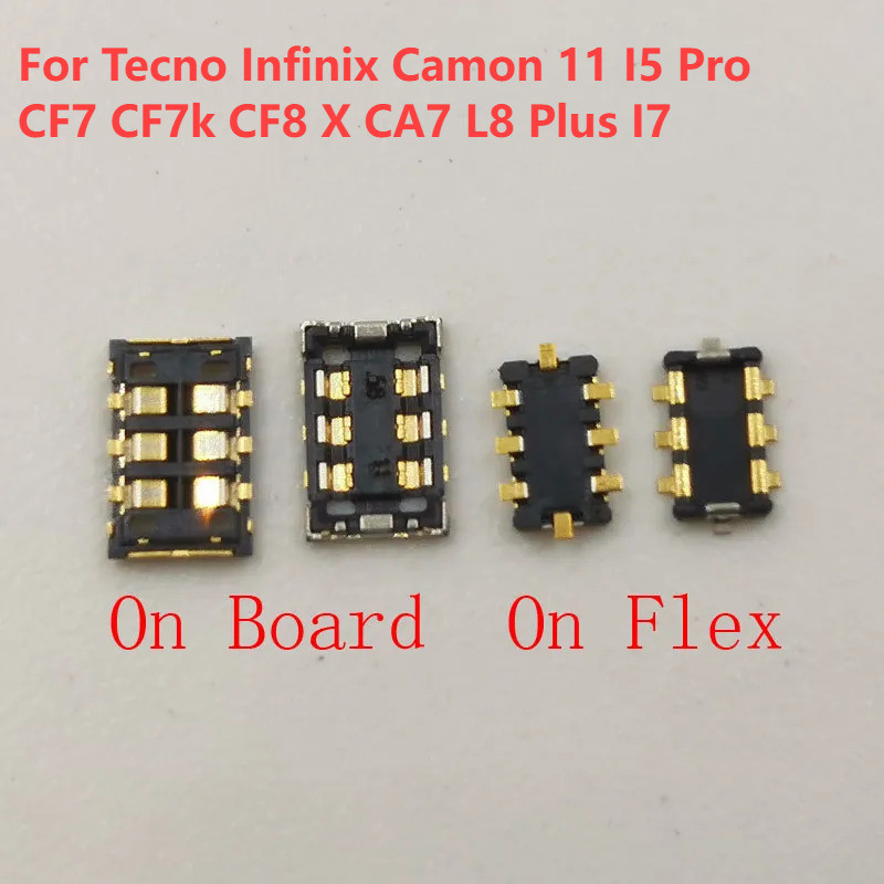 1-10Pcs Battery Flex Clip Contact Holder FPC Connector For Tecno Infinix Camon 11 I5 Pro CF7 ...
