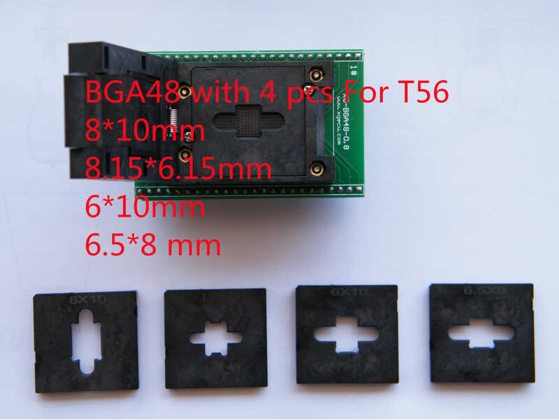 BGA48 6*8-0.8mm 8*10mm 8.15*6.15mm 6*10mm 6.5*8 Adapter for T56 Nand Programmer Socket ...