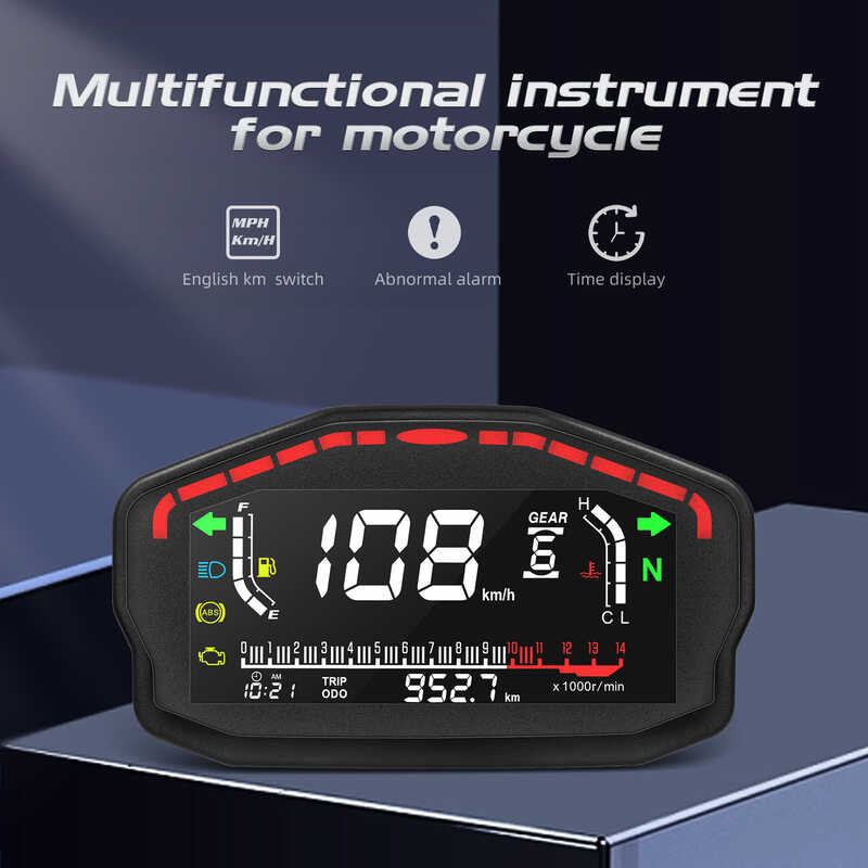 Universal Moto Dashboard Motorcycle Speedometer Digital Odometer ...
