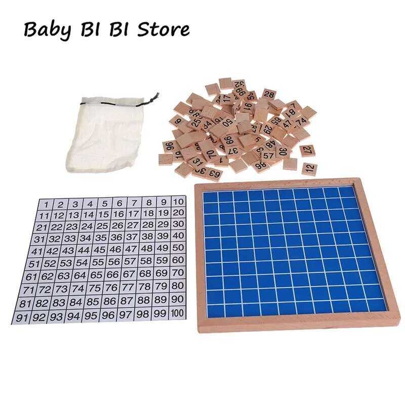 Tt Wooden Montessori Hundred Board Math 1 To 100 Consecutive Numbers ...