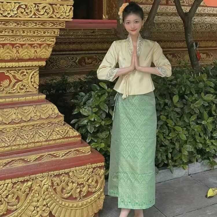LY Women Dai Thai Traditional New Xishuangbanna Clothing Set National ...
