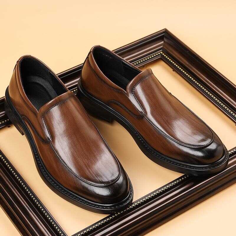 Business casual leather shoes for men, 2025 new British boutique, one ...