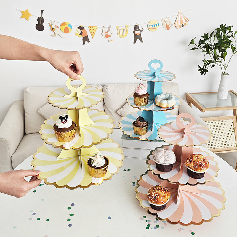 Cupcakes Stand Layer Dessert Plates Party Tableware Fruit Candy Tray ...