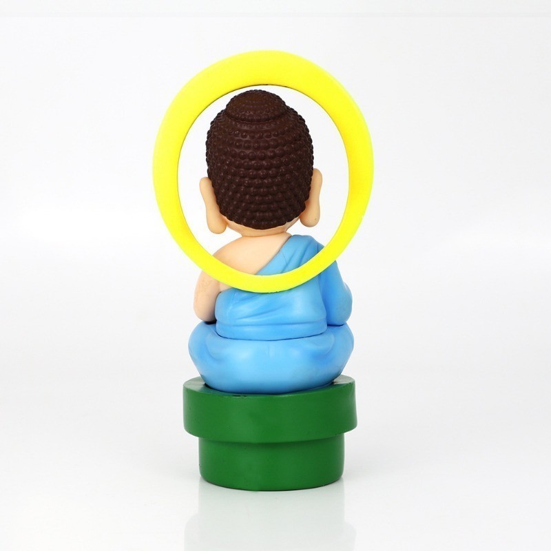 Super Mario Bros Mario Cosplay Shaka Nyorai Action Figure Dolls Sit In ...