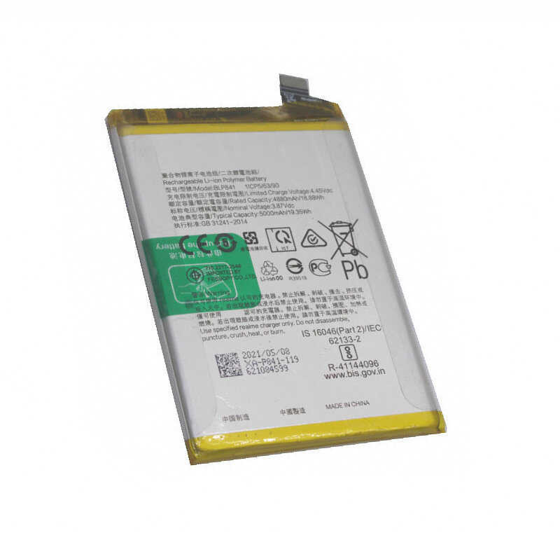 1x 5000mAh 19.35Wh BLP841 Mobile Phone Battery For Realme 8 5G RMX3085 ...