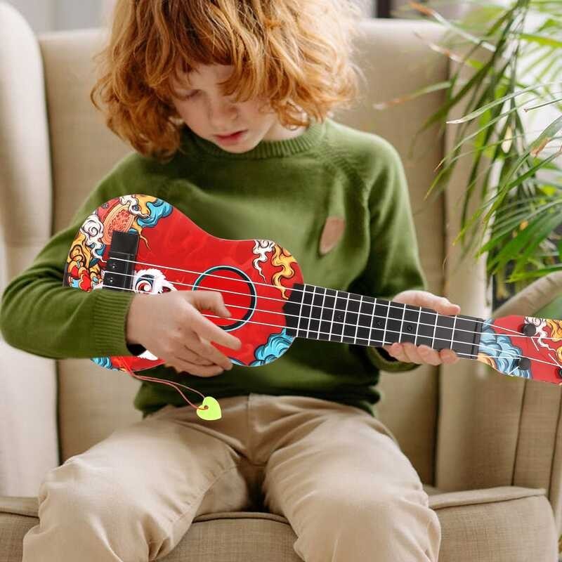Apat Na Stringed Na Gitara Para Sa Mga Bata, Mga Laruan Ng Plastik Para ... Apat Na Stringed Na Gitara Para Sa Mga Bata, Mga Laruan Ng Plastik Para ...
